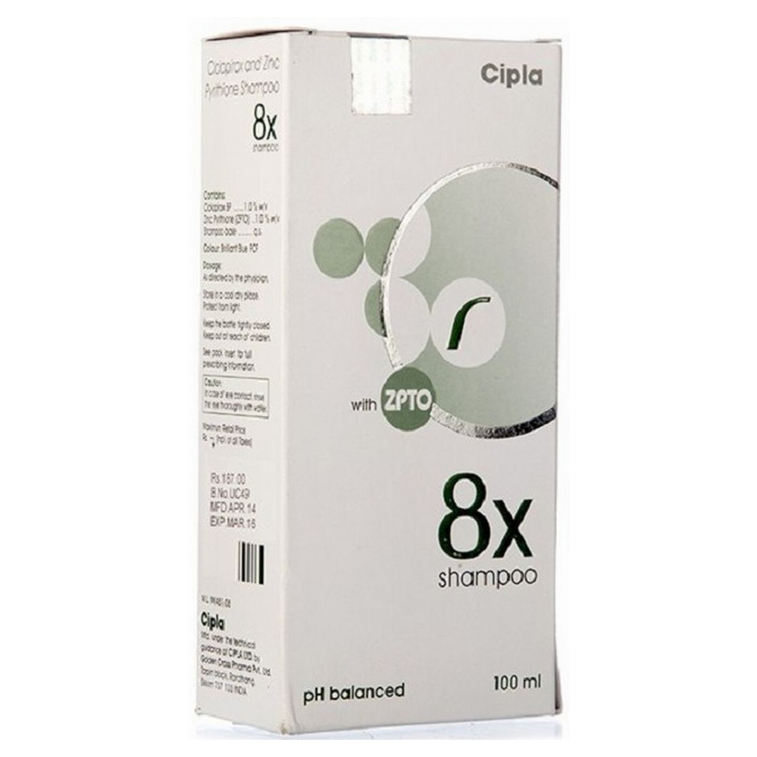 Cipla 8x Shampoo with ZPTO - Dermal Shop