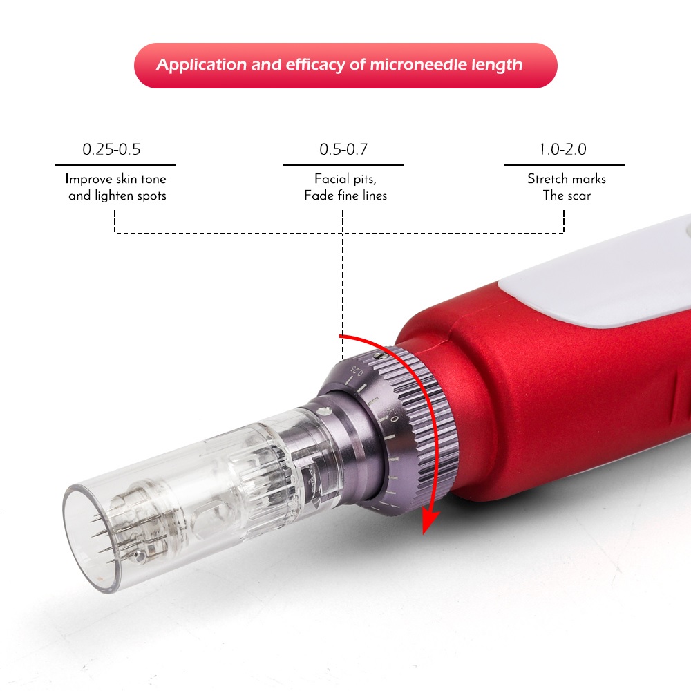 Electric microneedling pen needle tips - Dermal Shop